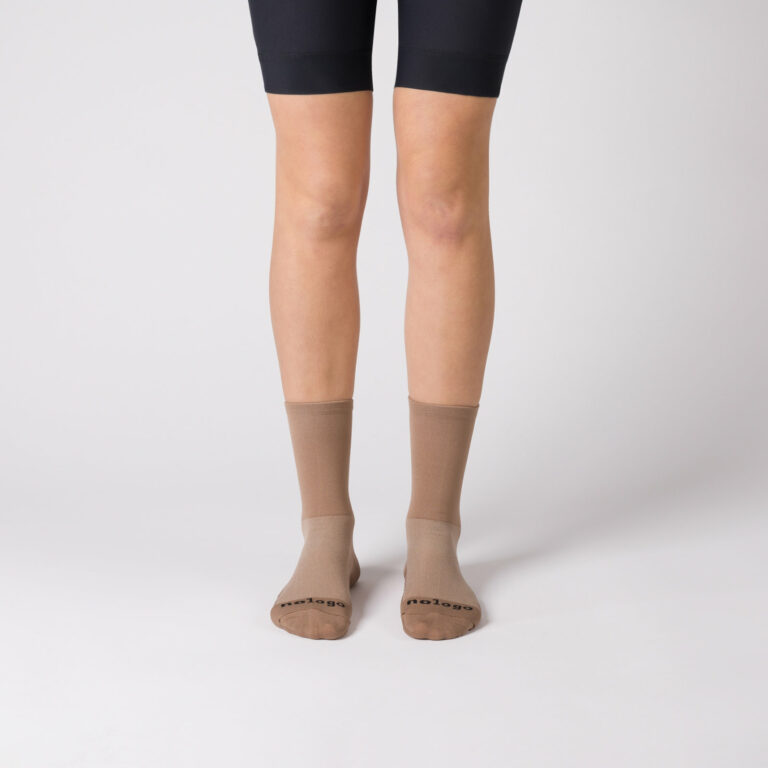 Classic Beige Cycling Socks - nologo