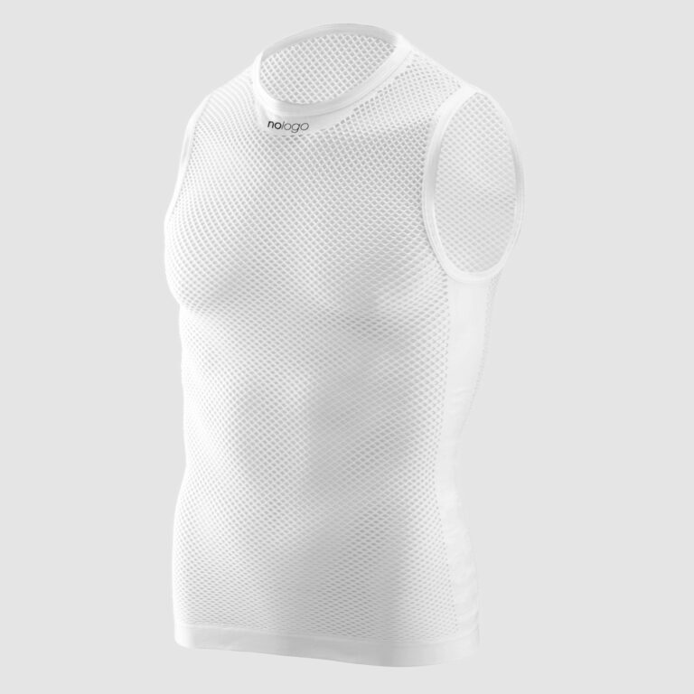 Black Mesh Sleeveless Cycling Base Layer - nologo